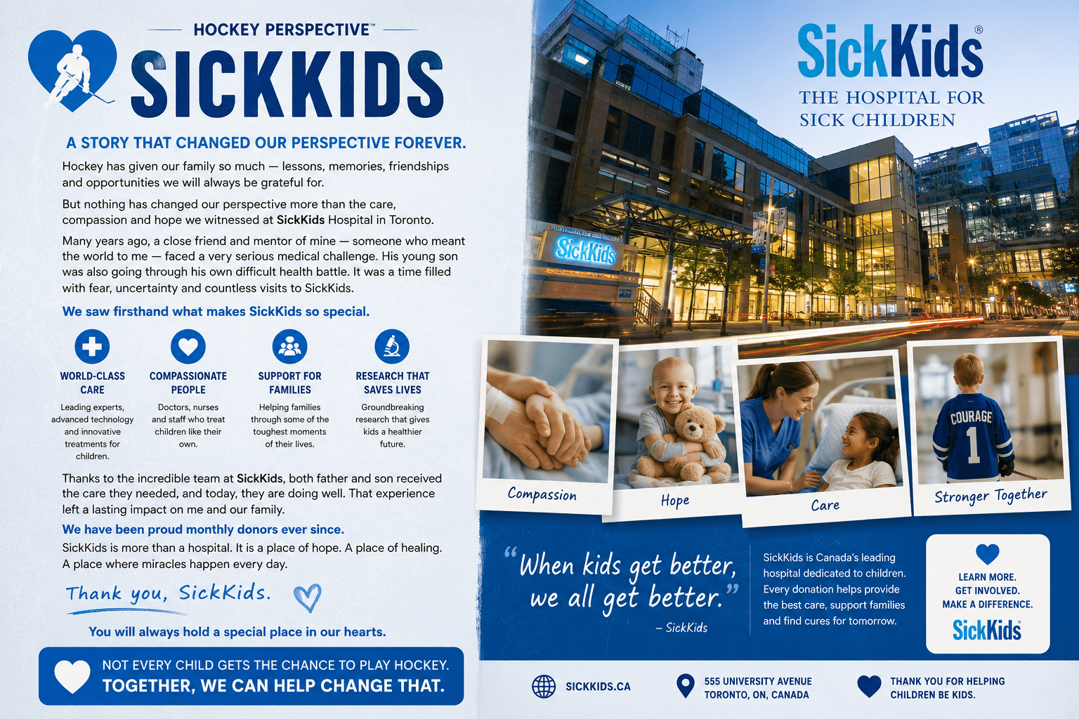 HOSPITAL FOR SICK KIDS | Hockey Resource | June 7, 2026